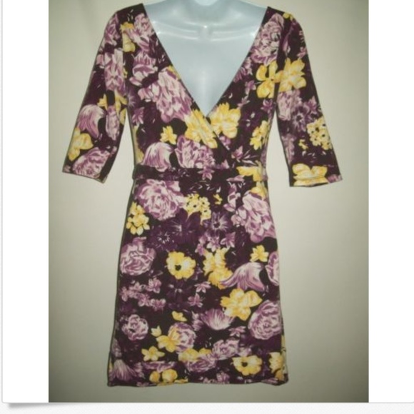 YAYA Nom De Plume | Dresses | Yaya Nom De Plume Dress Purple Yellow ...